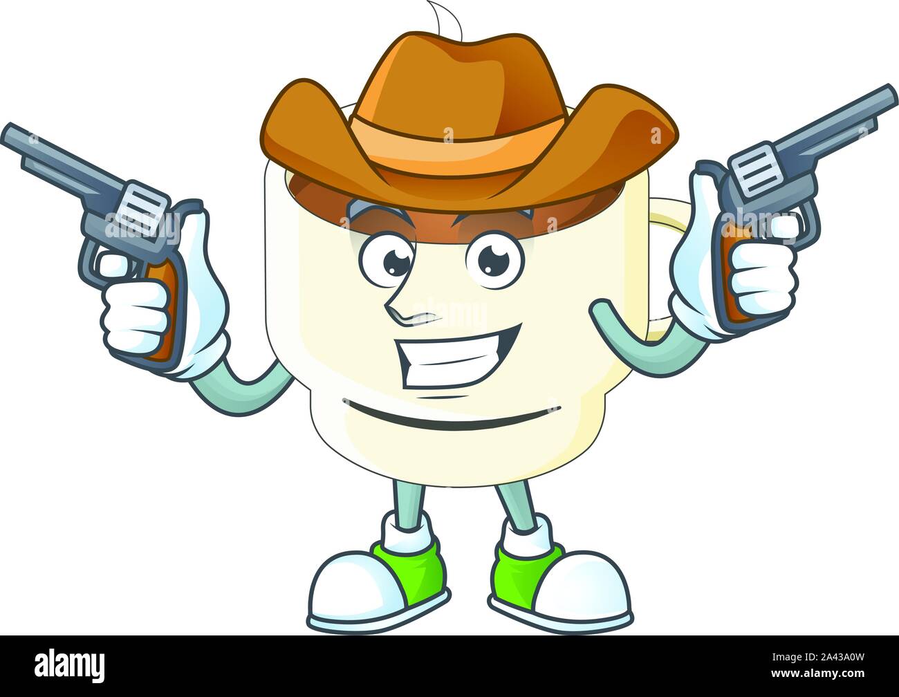 Cowboy a cup coffee in the morning Stock Vector Image & Art - Alamy
