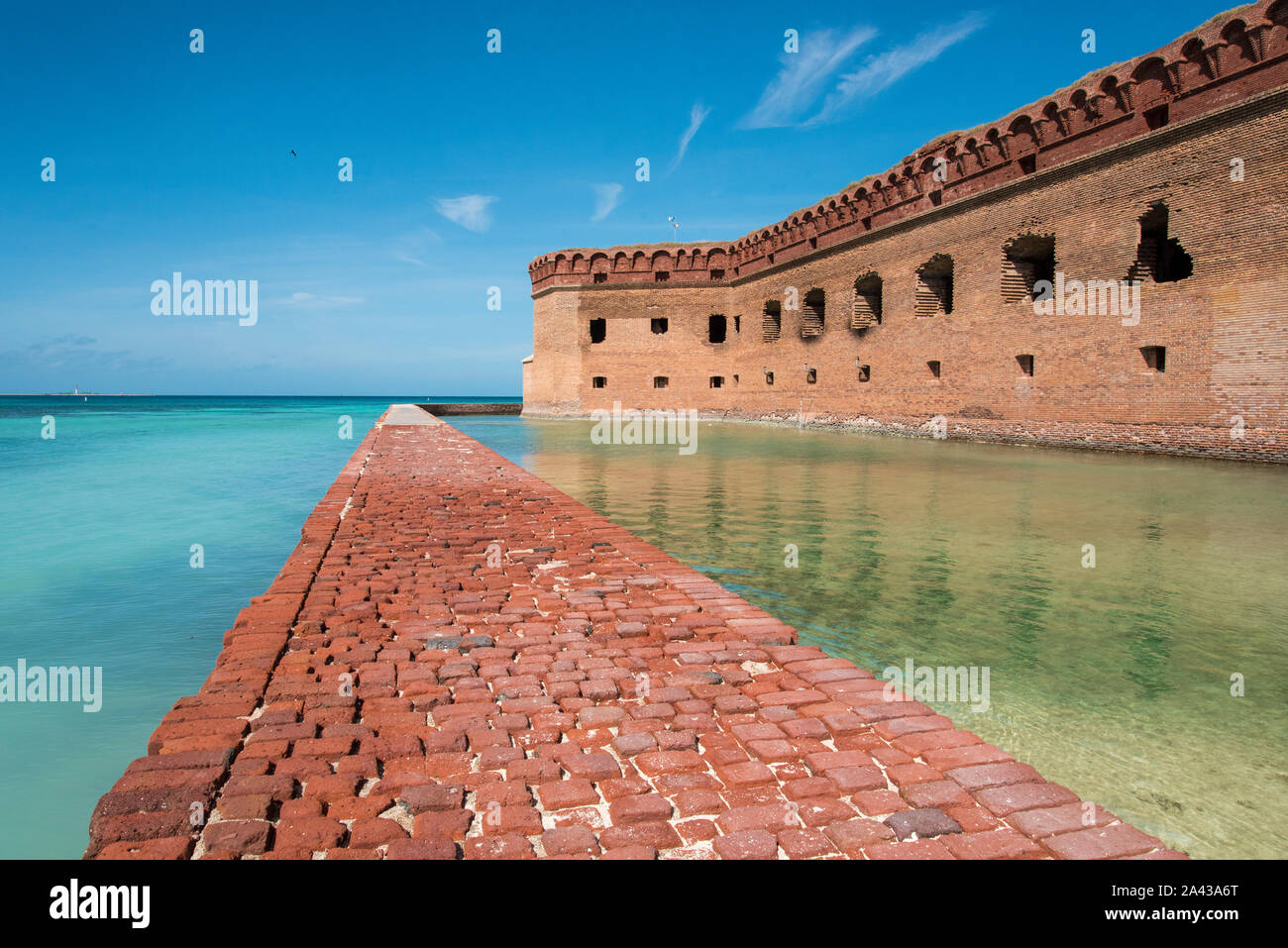 Sea side Fortification of Fort Jefferson, Dry Tortugas National Park ...