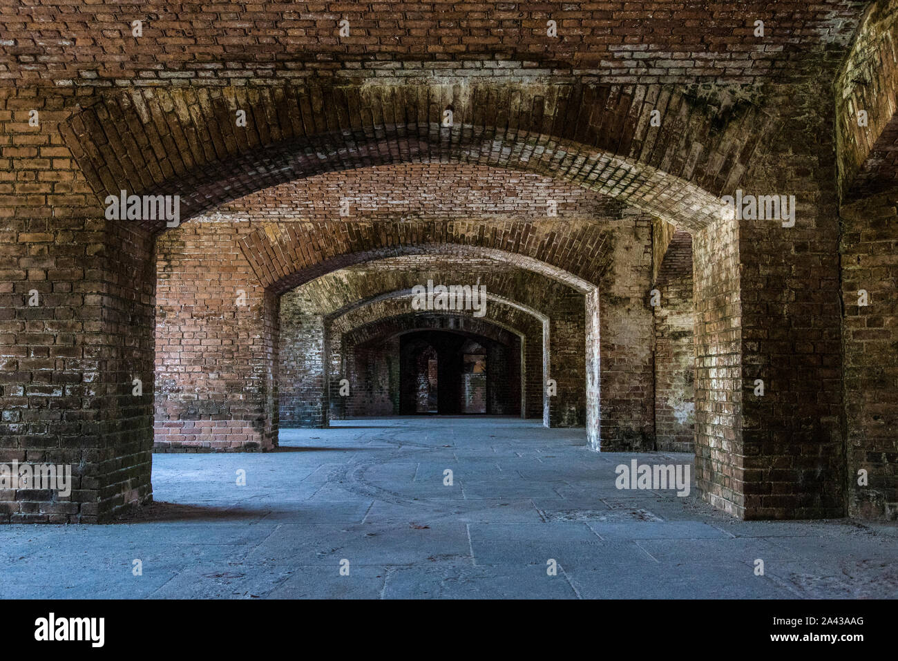 Broad Arches inside of Fort Jefferson, Dry Tortugas National Park ...