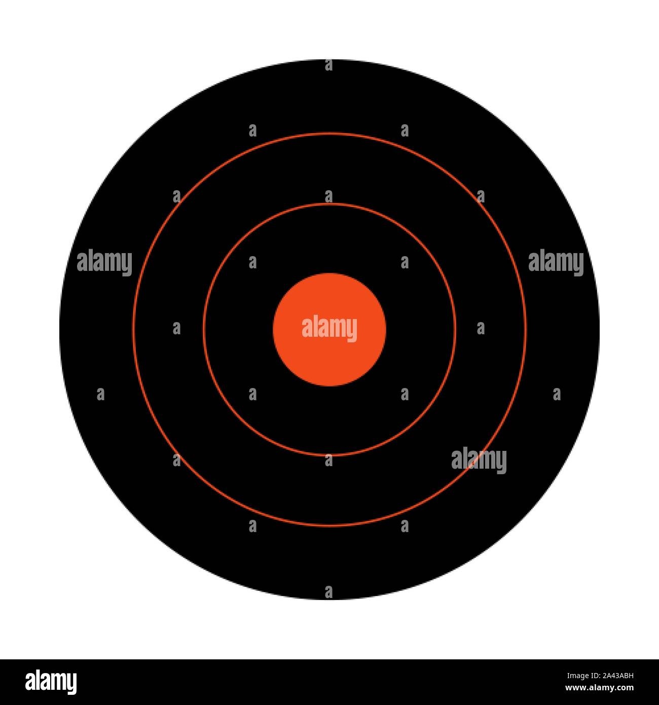 Black circular shooting target for the practice on a rifle range Stock ...
