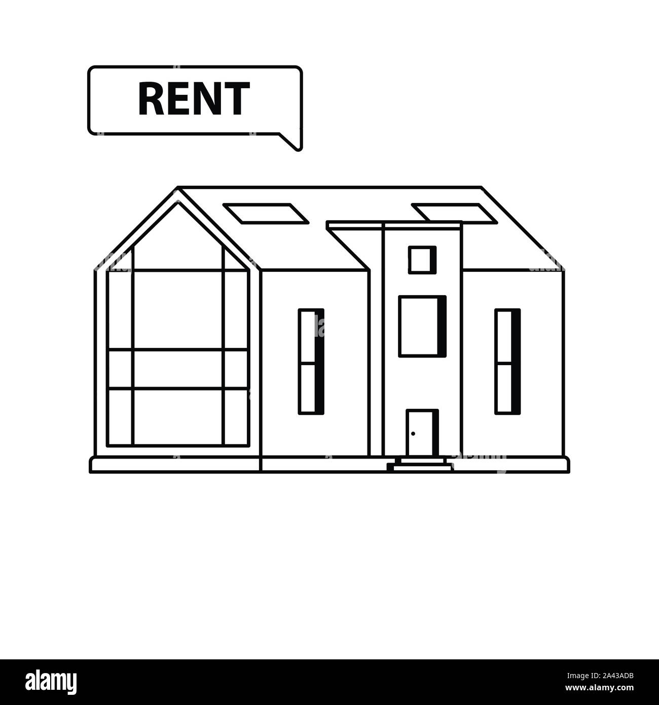 Rent sign on window Stock Vector Images - Alamy