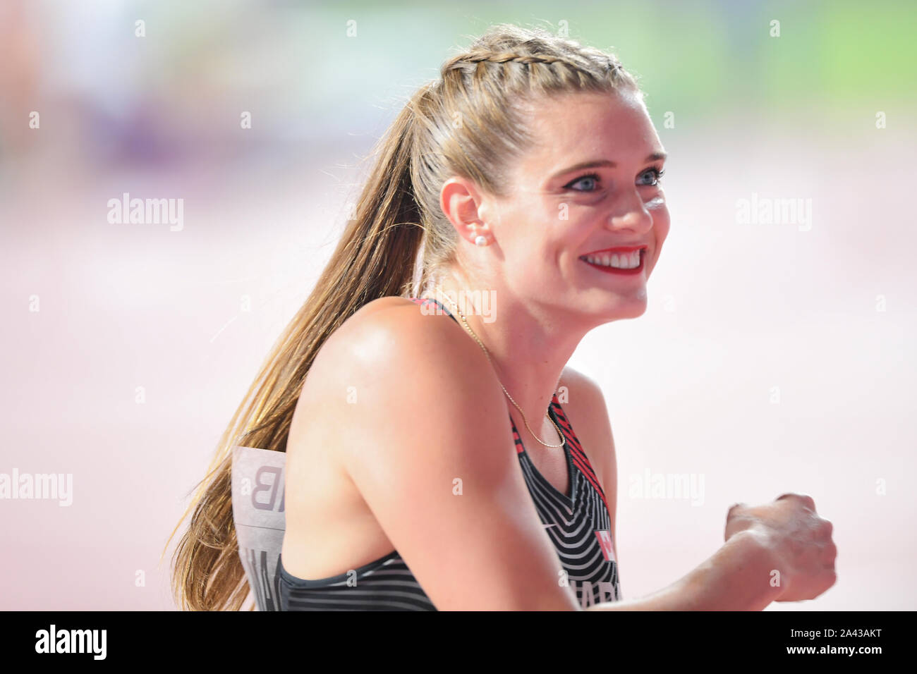 Alysha Newman (Canada). Pole Vault Women finals. IAAF World Athletics ...