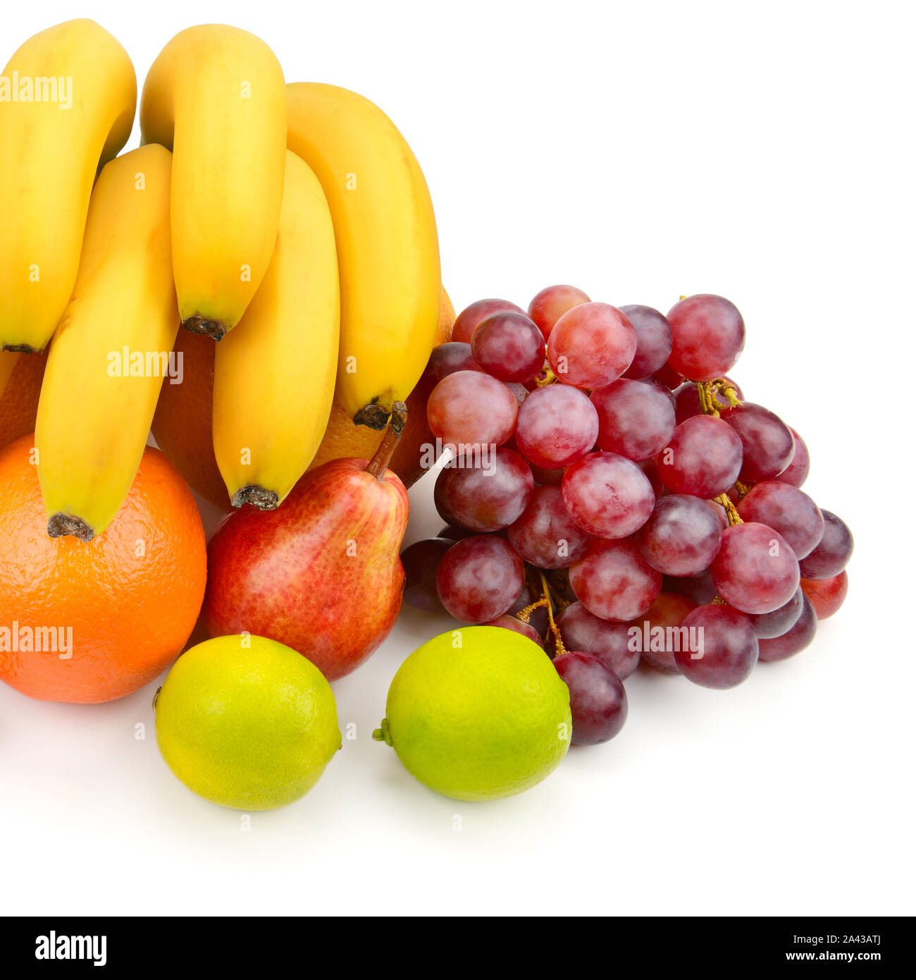 set of fruits isolated on white background Stock Photo - Alamy