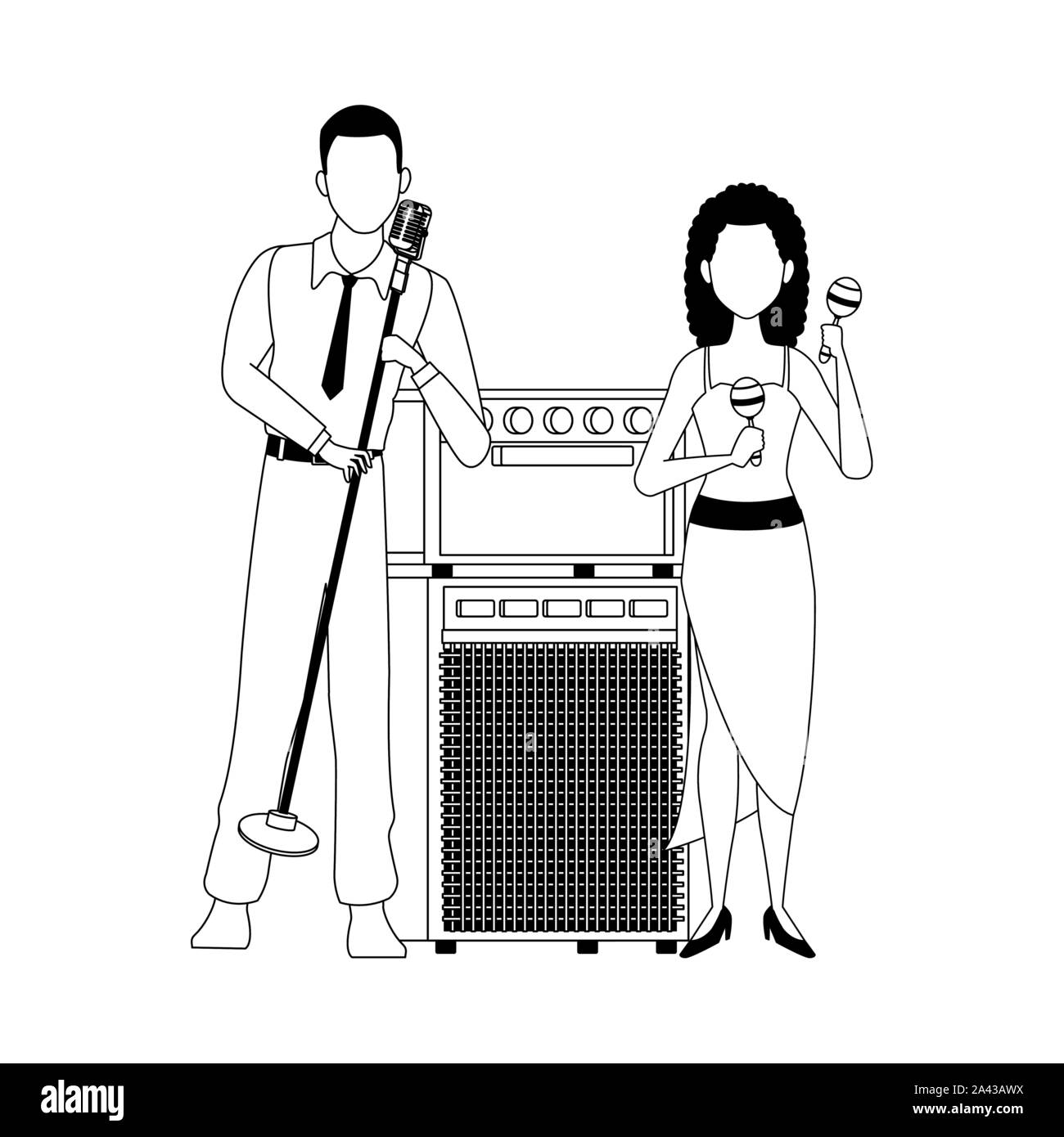 cartoon cuban singers design Stock Vector Image & Art - Alamy