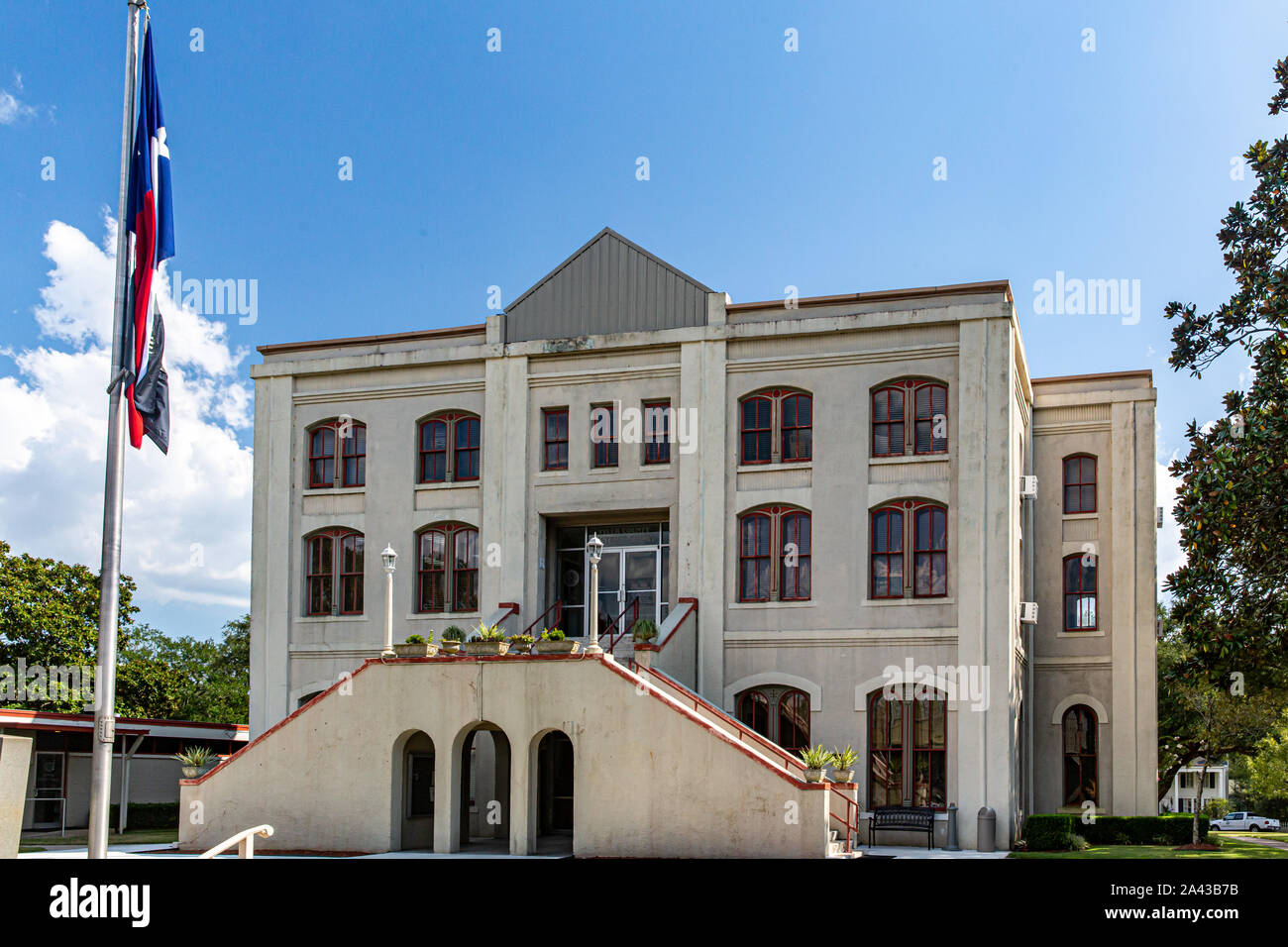The Historic 1891 Tyler County Courthouse in Woodville Texas Stock ...