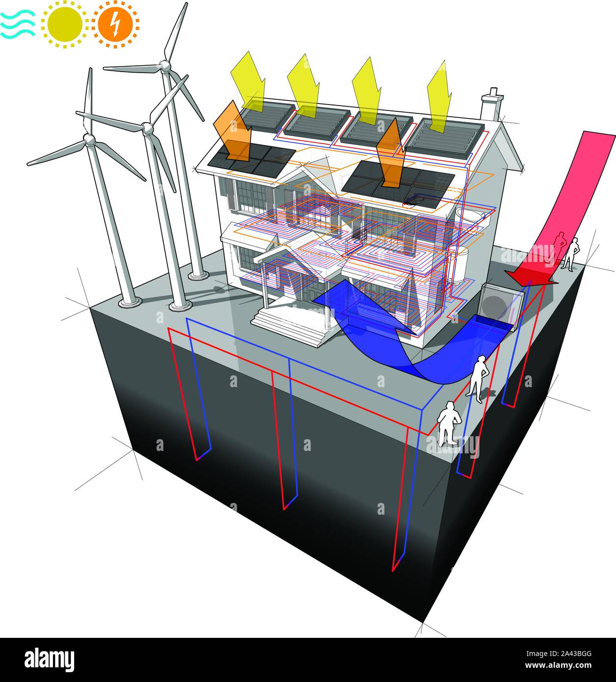 Solar wind diagram hi-res stock photography and images - Alamy