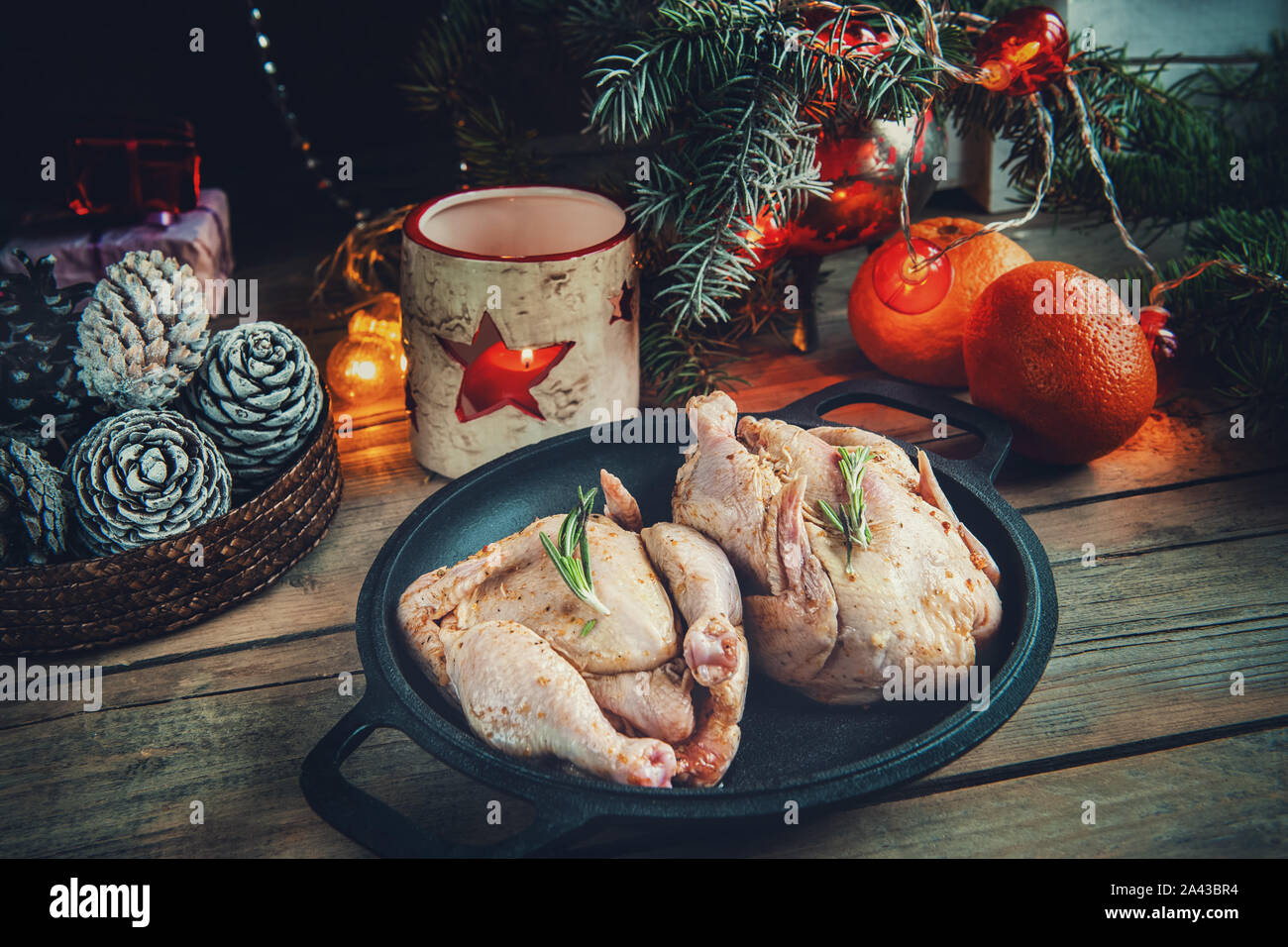 Roasting quail chicken carcasses hi-res stock photography and images ...