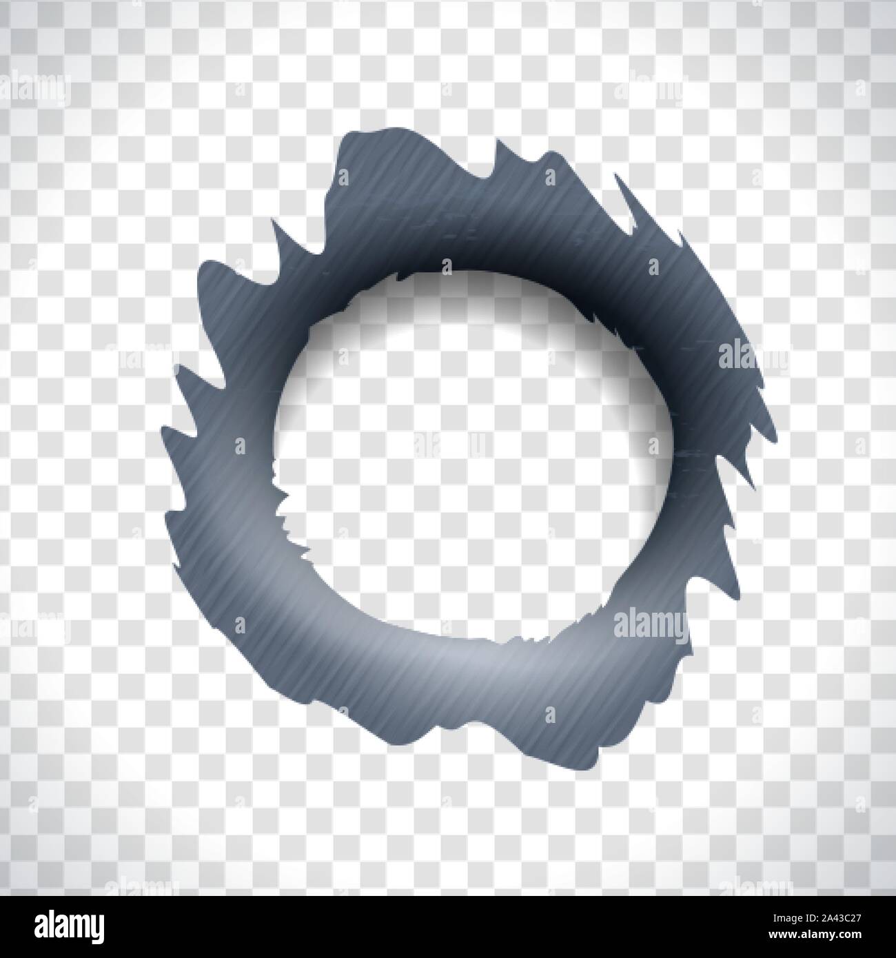 Bullet hole in a metal material. Gunshot trace frame Stock Vector Image ...