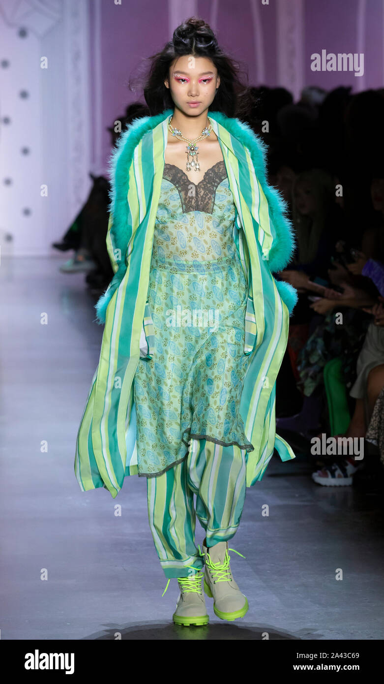 New York, NY - Sept 09, 2019: Yoon Young Bae walks the runway at the ...