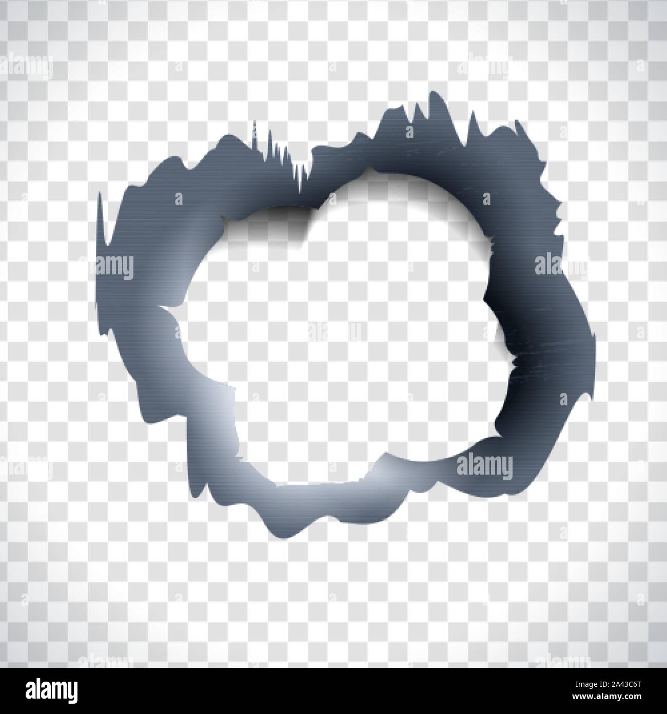 Bullet hole with a four hit in a metal material Stock Vector Image ...