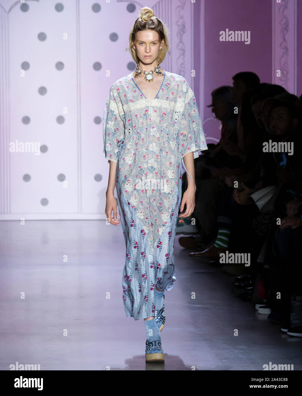 New York, NY - Sept 09, 2019: Emily Driver walks the runway at the Anna ...