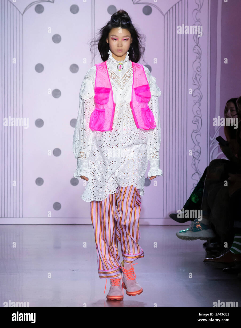 New York, NY - Sept 09, 2019: Yoon Young Bae walks the runway at the ...