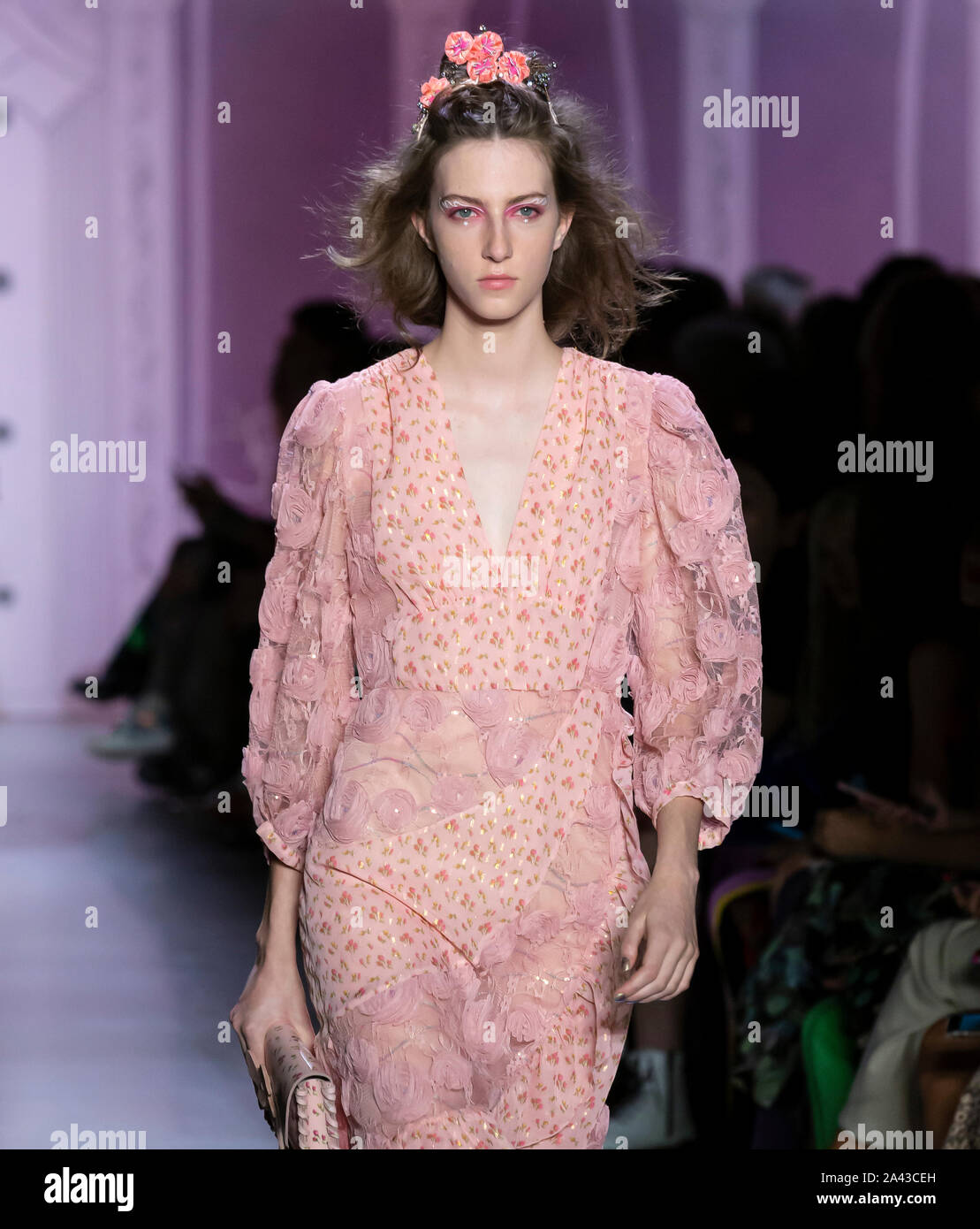 New York, NY - Sept 09, 2019: Evelyn Nagy walks the runway at the Anna ...
