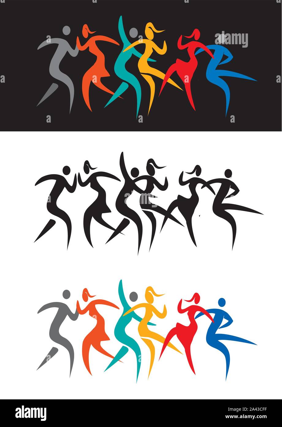 Stylized dancers Stock Vector Images - Alamy