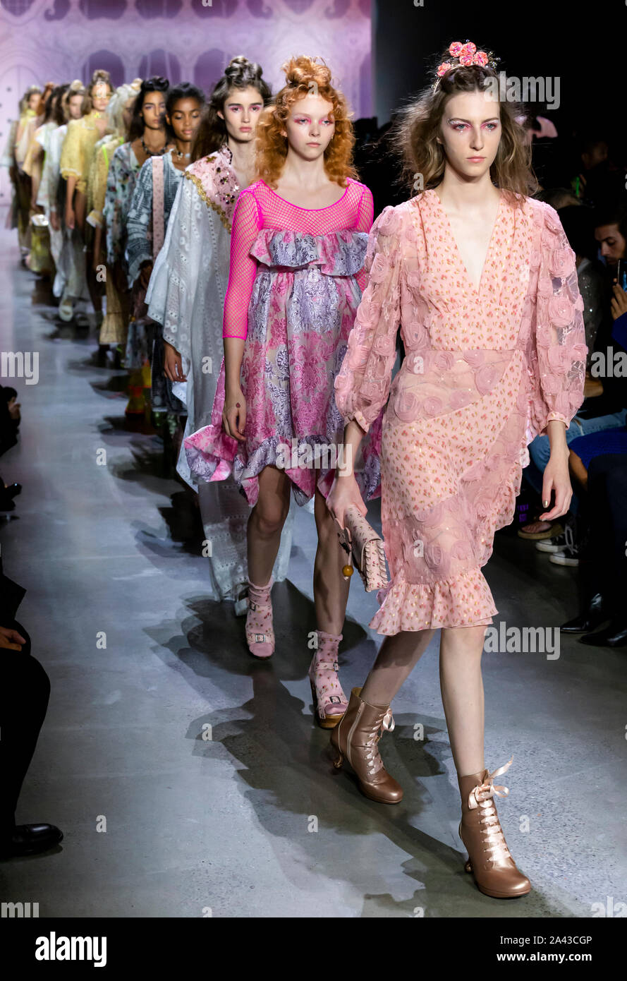 New York, NY - Sept 09, 2019: Evelyn Nagy walks the runway at the Anna ...