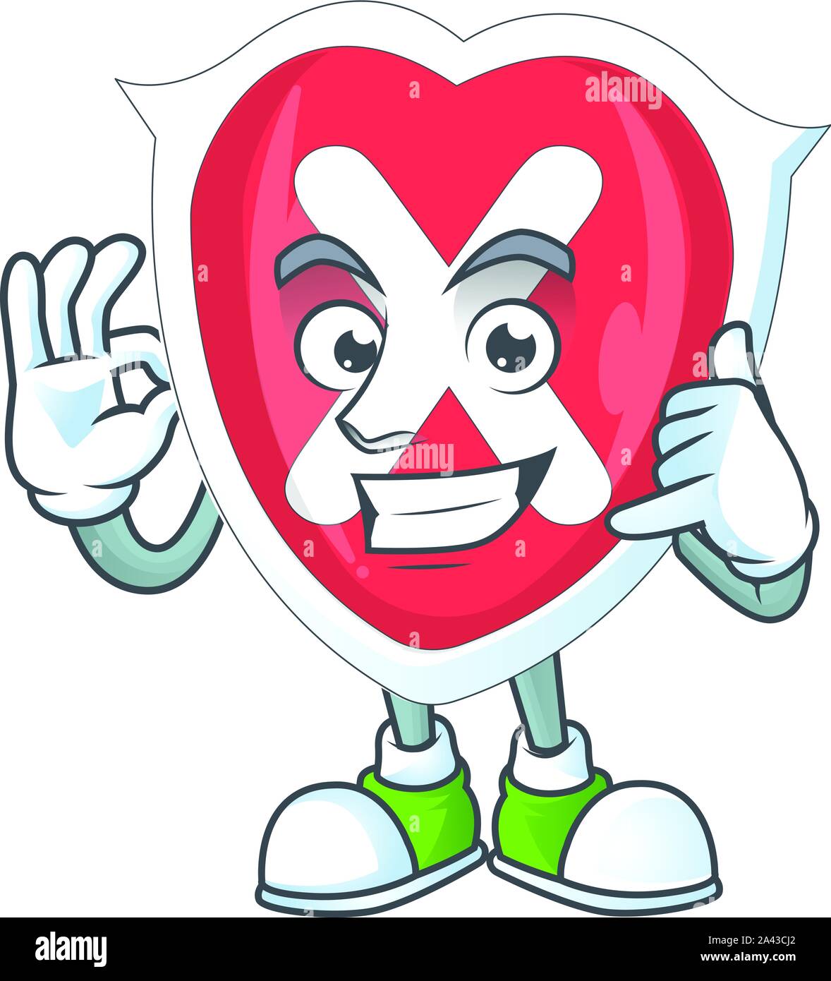 Call me cross shield character on white background Stock Vector Image ...