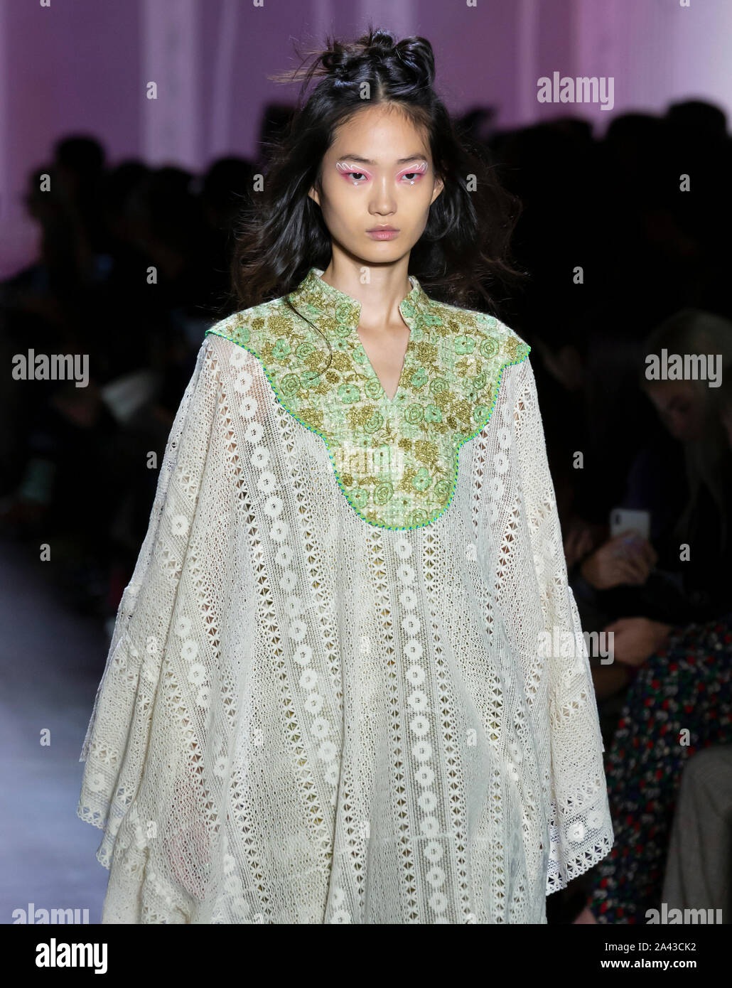 New York, NY - Sept 09, 2019: Hyun Ji Shin walks the runway at the Anna ...