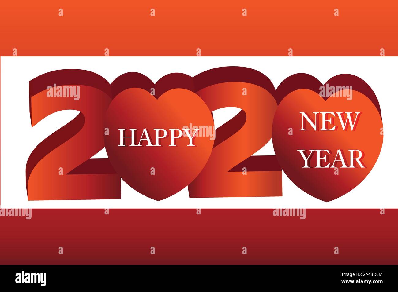 New year 2020 white background Stock Vector Images - Alamy