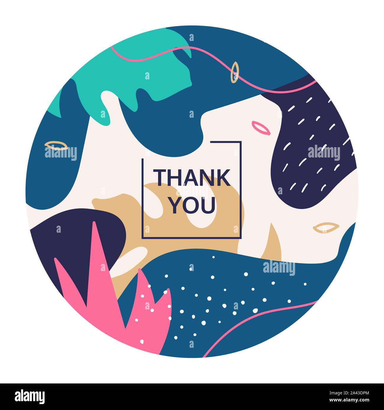 Thank you abstract colorful vector poster template Stock Vector Image ...