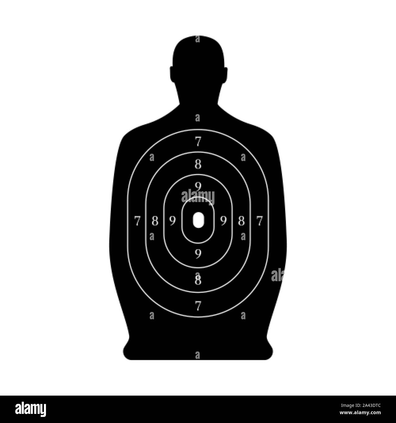 Shooting Target Black Human Silhouette High Resolution Stock ...