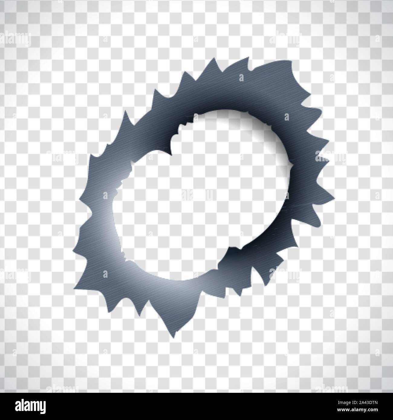 Bullet hole with a double hit in a metal material Stock Vector Image ...