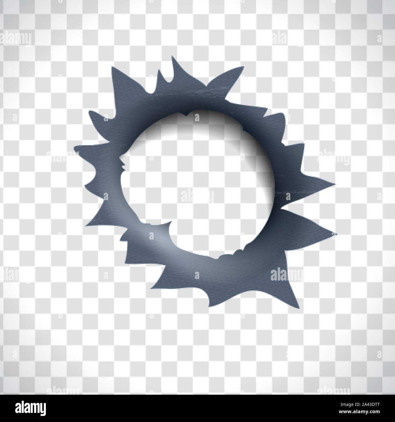 Bullet hole with a double hit in a metal material Stock Vector Image ...