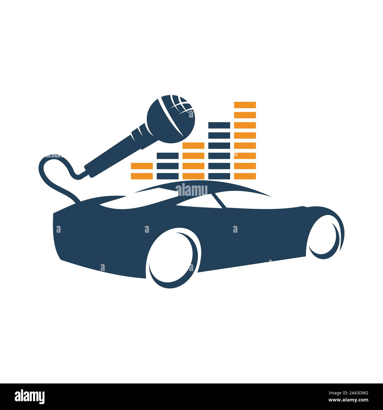 Audio Car System Volume Mic Logo Template Isolated Icon Symbol Stock ...