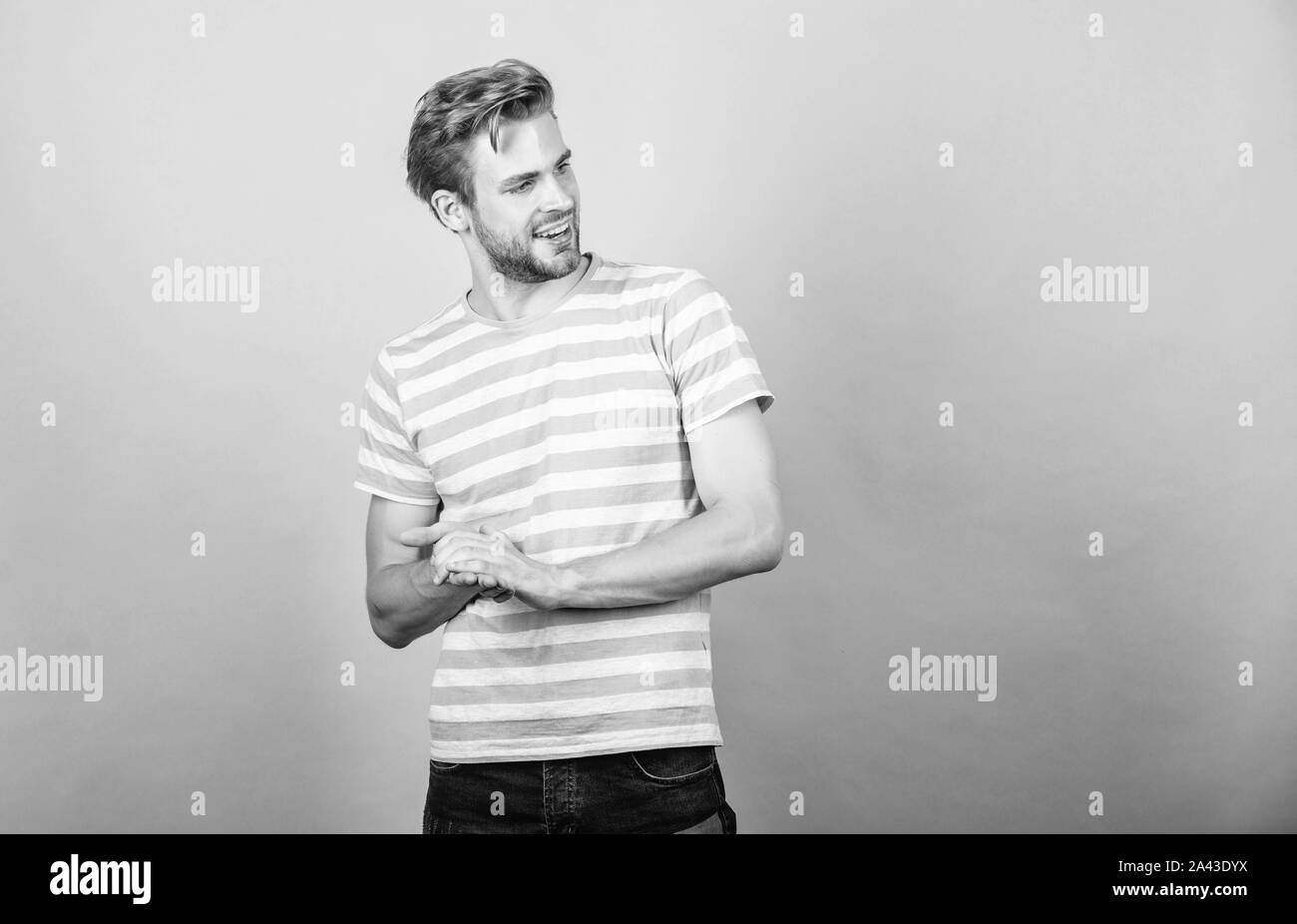 Male fashion model humor Black and White Stock Photos & Images - Alamy