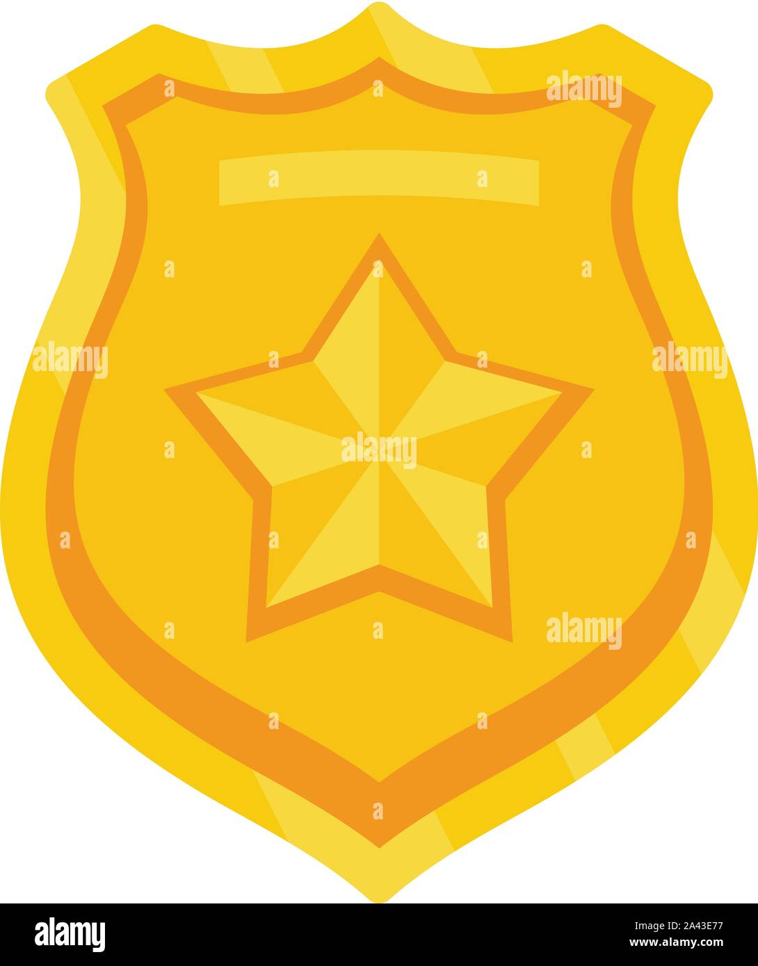 Police emblem icon. Flat illustration of police emblem vector icon for ...