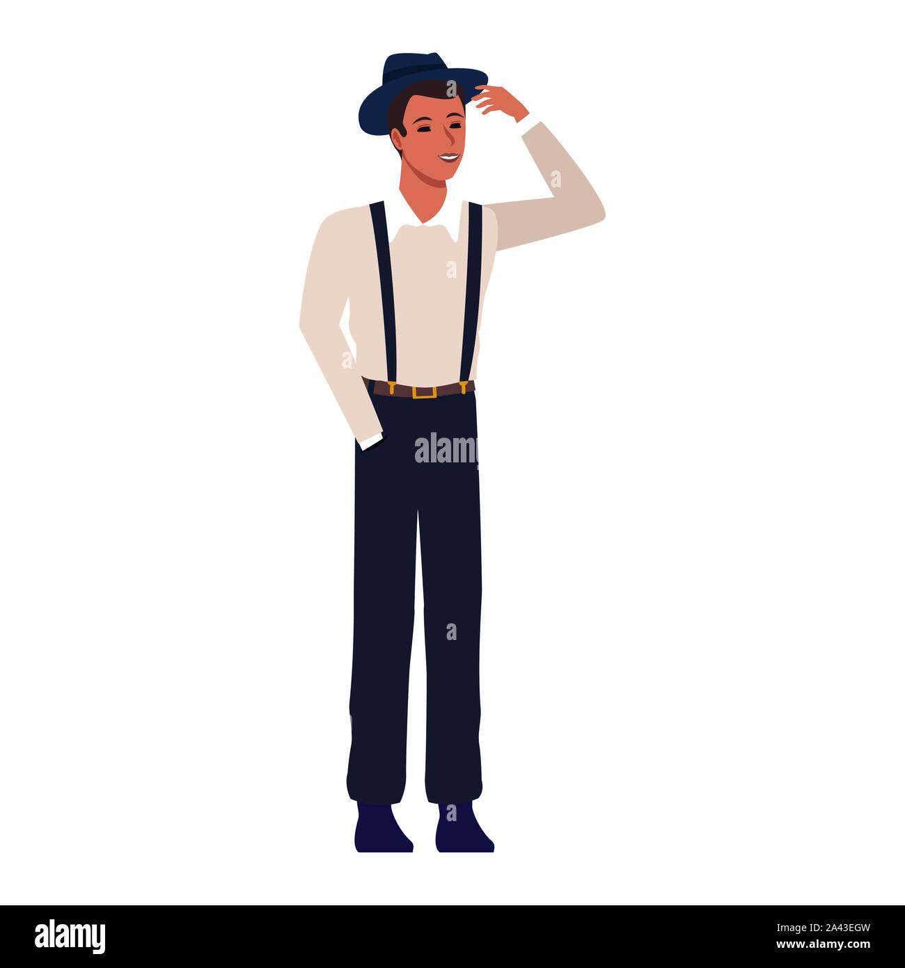 Vintage suspenders Stock Vector Images - Alamy