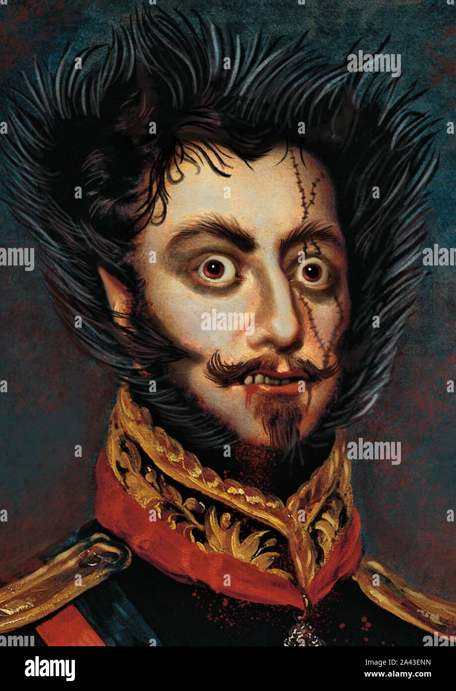 a creepy and spooky portrait painting thats perfect for a haunted house ...