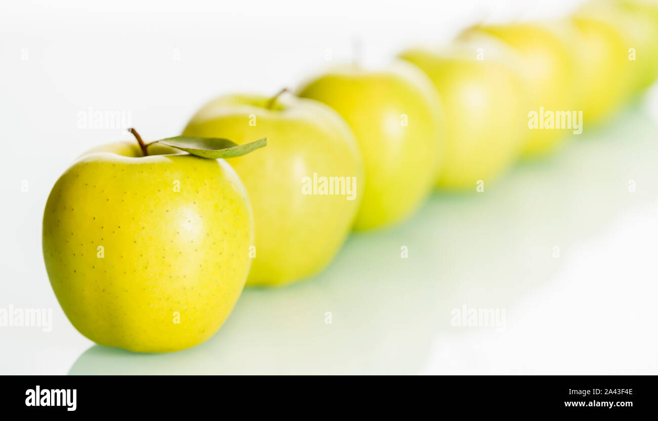 Apple apples golden delicious green fruit fruits food hi-res stock ...