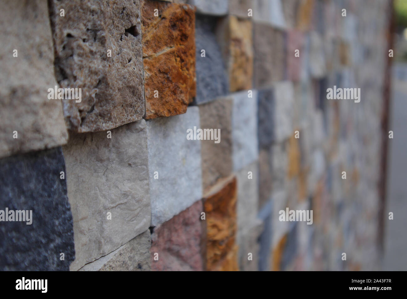 New Colored Wall Made From New Cutted Stone. Texture Pattern Structued ...