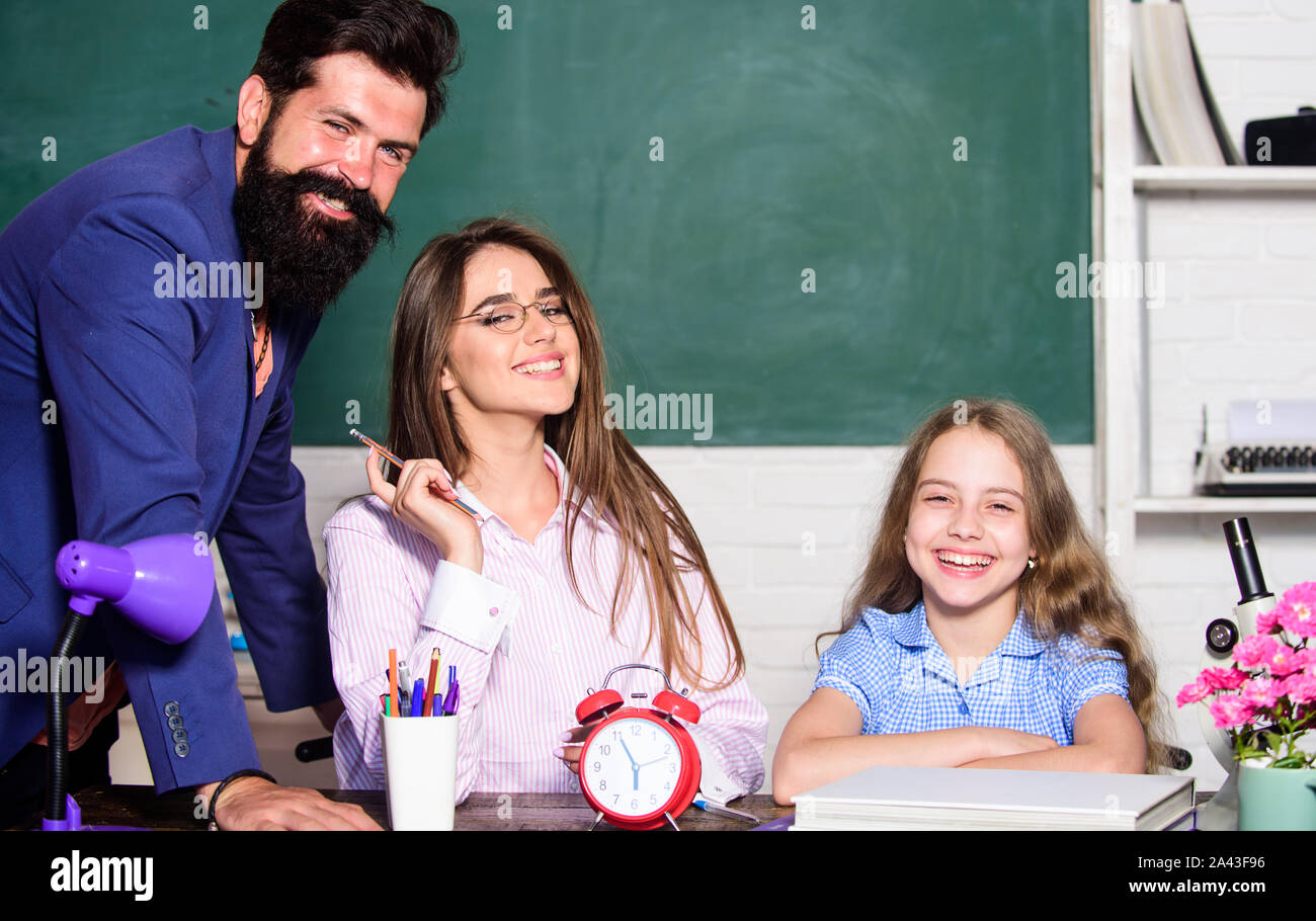 Learning fun for everyone. Happy family enjoy learning together ...