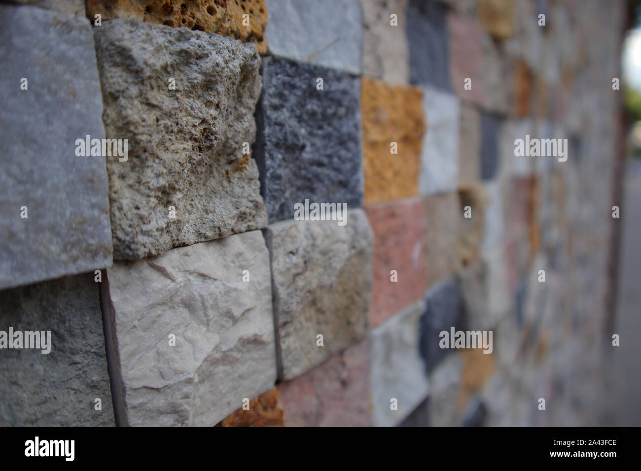 New Colored Wall Made From New Cutted Stone. Texture Pattern Structued ...