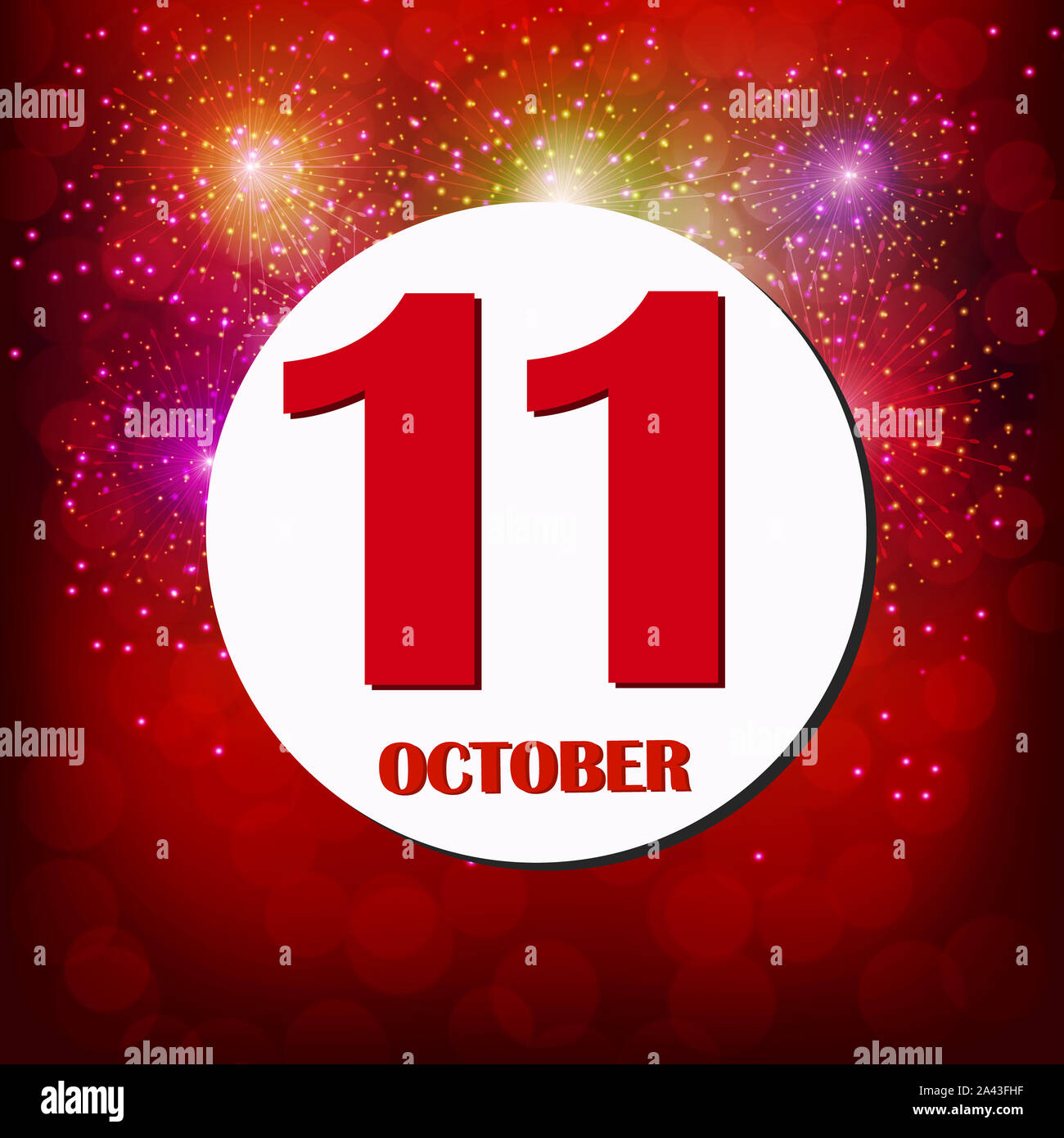 October 11 icon. For planning important day. Banner for holidays and ...