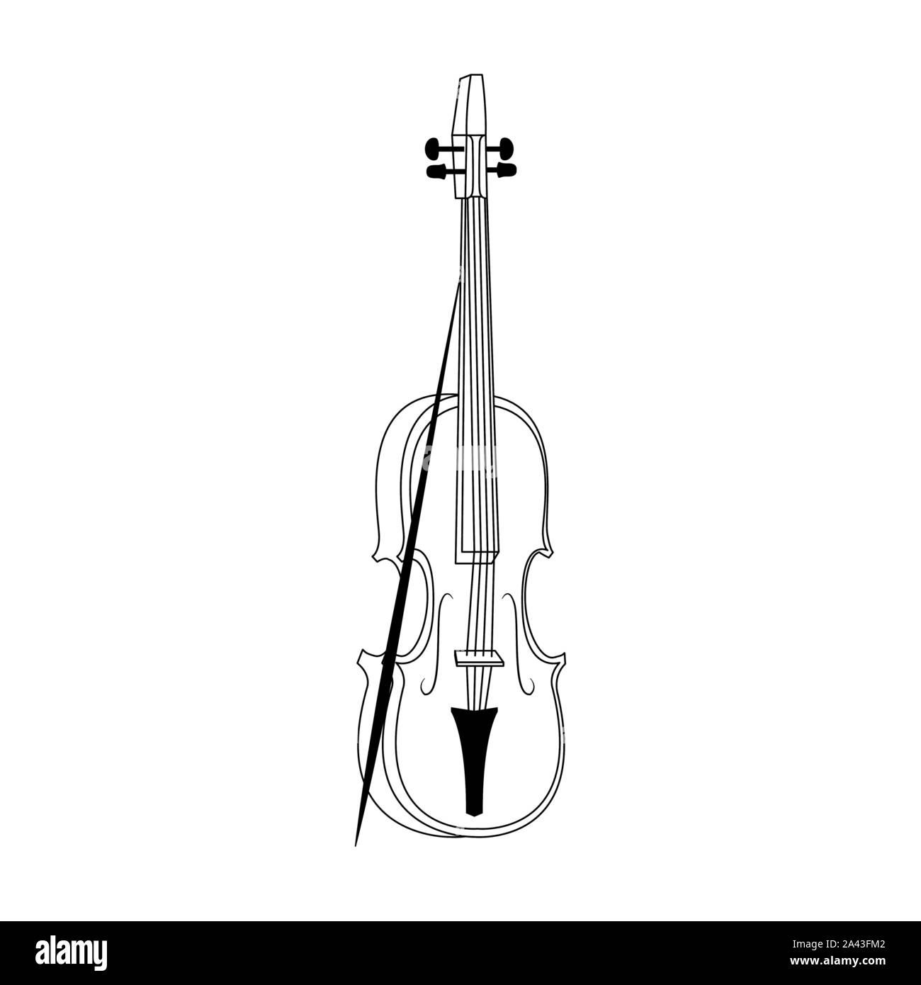classical instruments, cello icon image Stock Vector Image & Art - Alamy