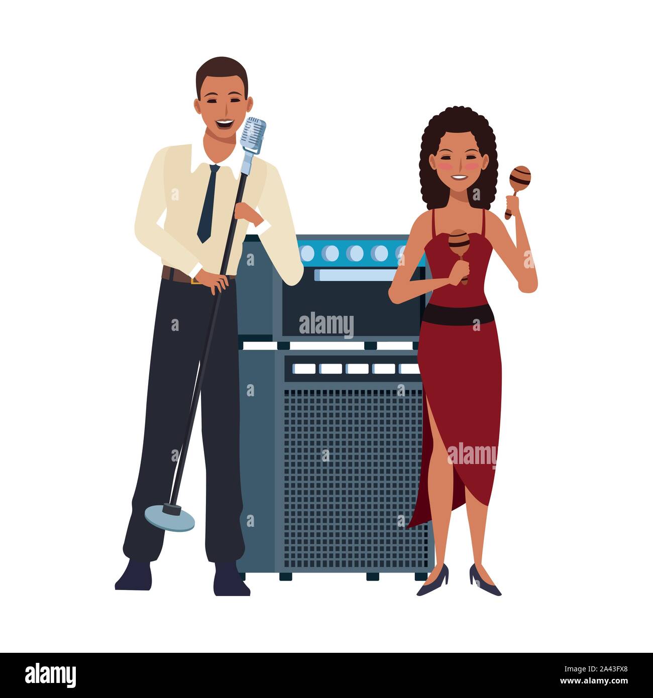 cartoon cuban singers design Stock Vector Image & Art - Alamy