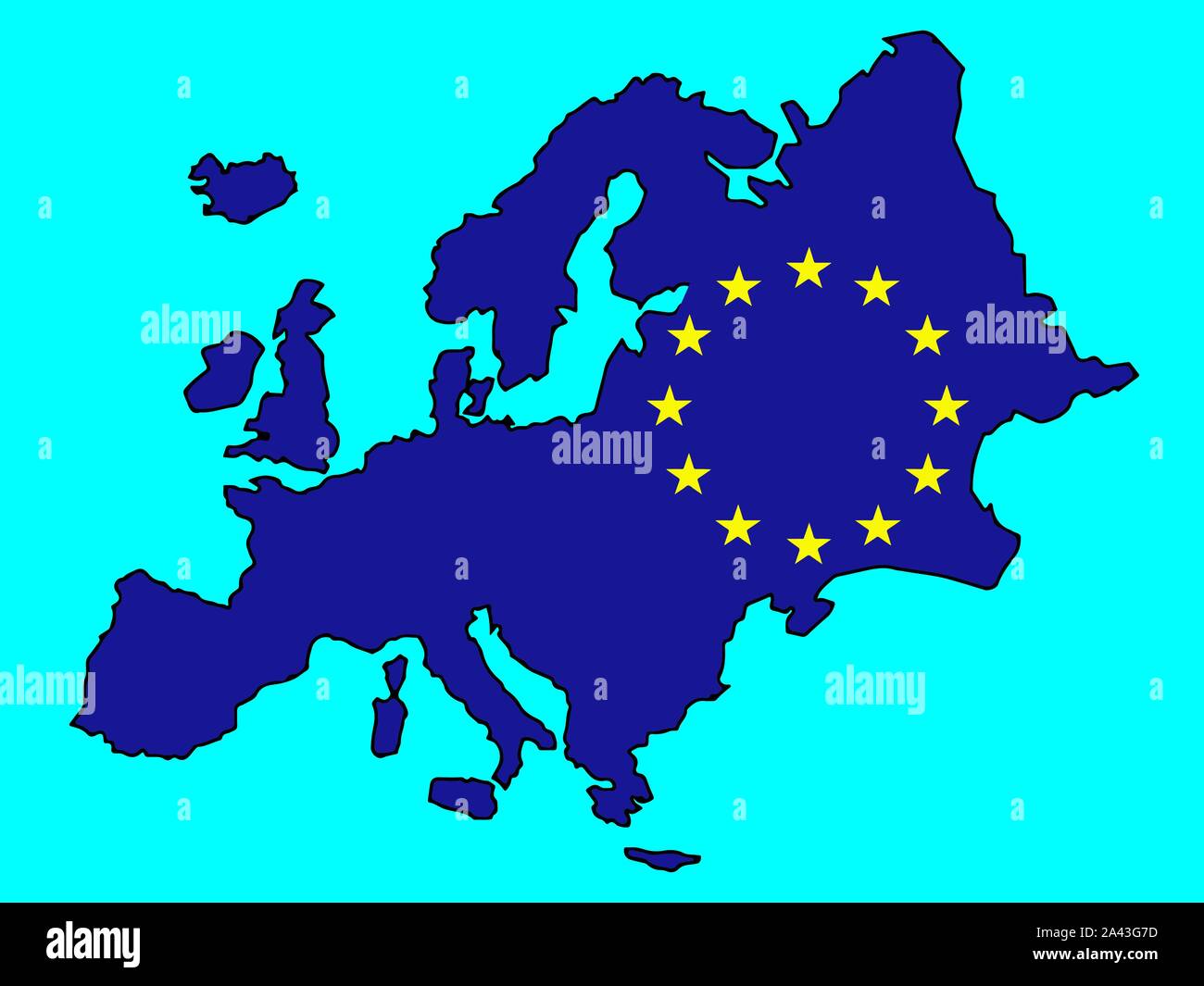 Europe map flag Vector illustration eps 10 Stock Vector Image & Art - Alamy