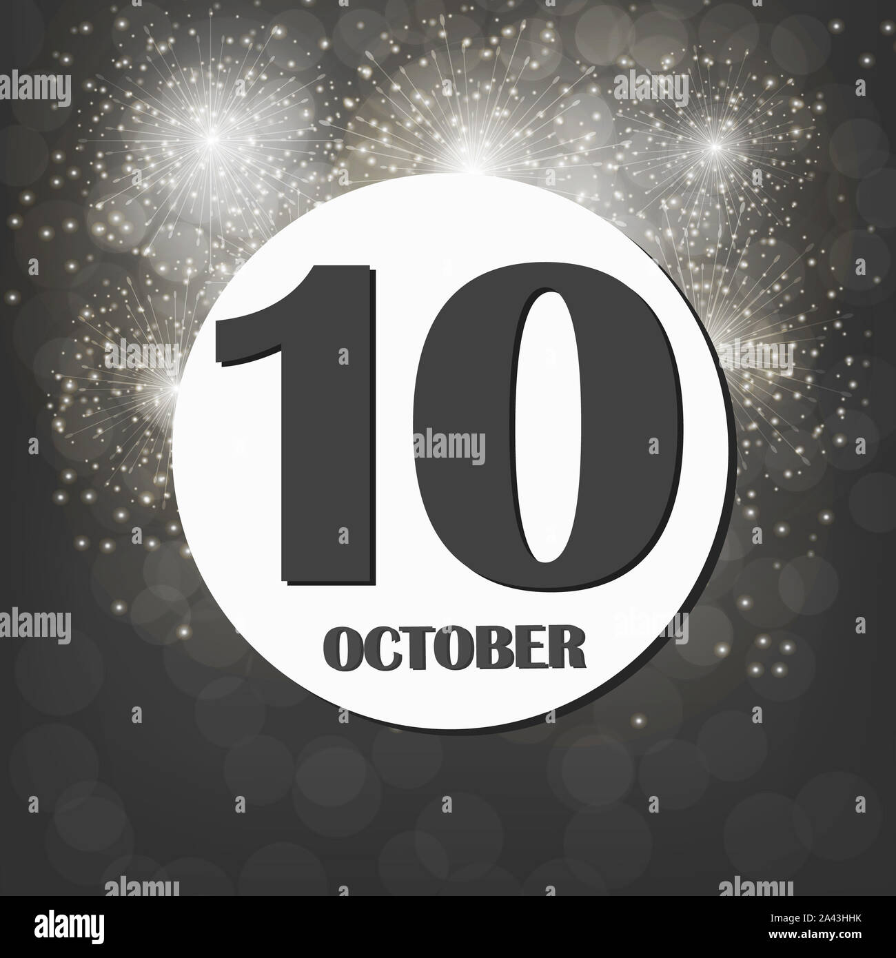 October 10 icon. For planning important day. Banner for holidays and ...