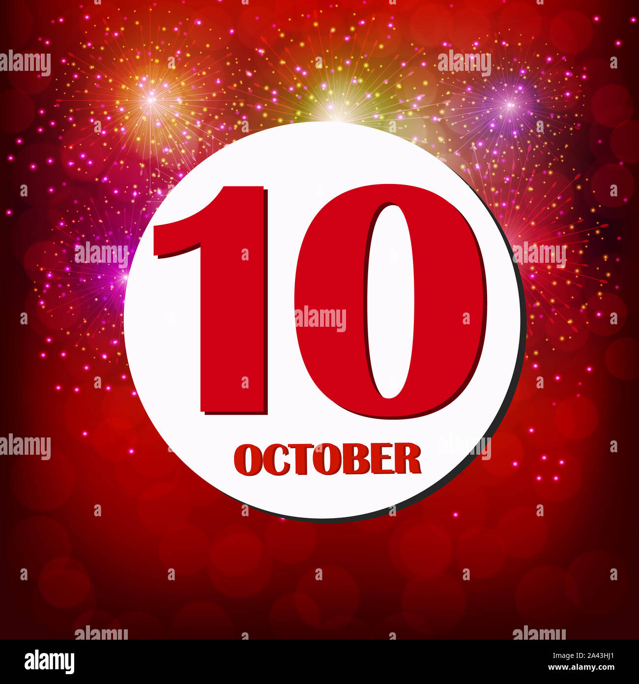 October 10 icon. For planning important day. Banner for holidays and ...