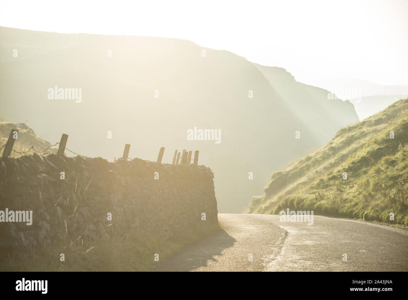 Winnats Pass in the Peak District of England is a well known tourist ...