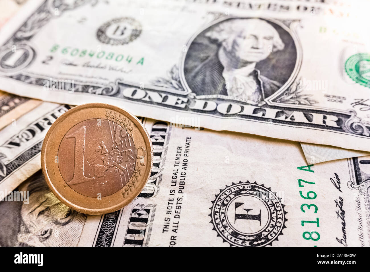 The war of international tariffs reaches the European market, euro coin ...