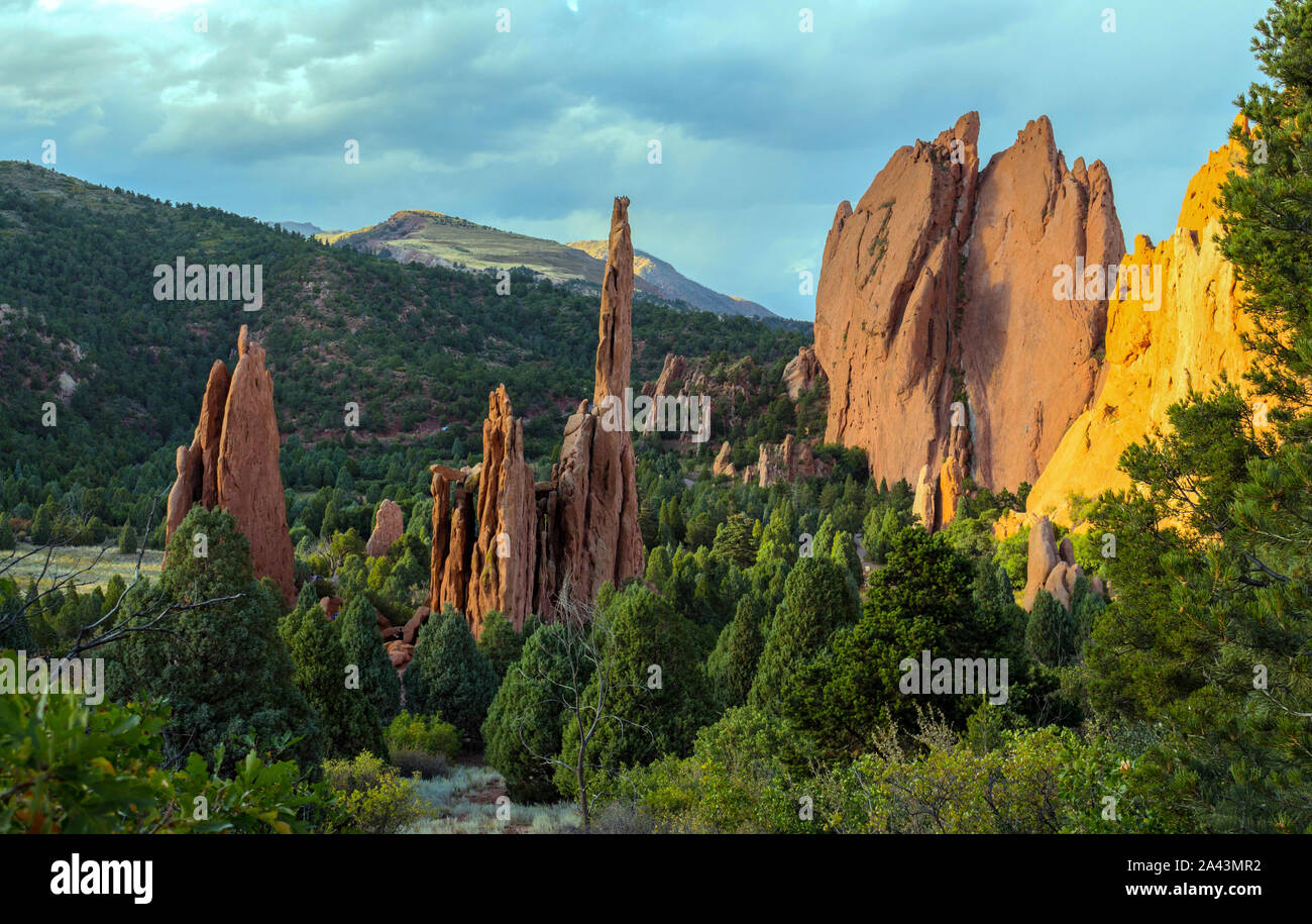 Garden of the Gods spires Colorado Stock Photo - Alamy