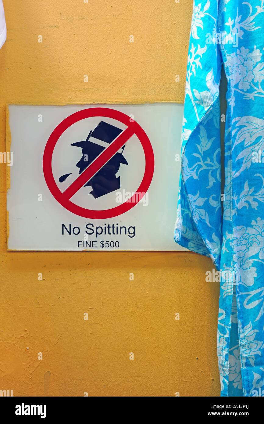 No spitting sign hi-res stock photography and images - Alamy
