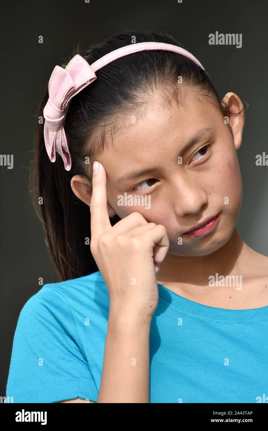 Youthful Girl Decision Making Stock Photo - Alamy