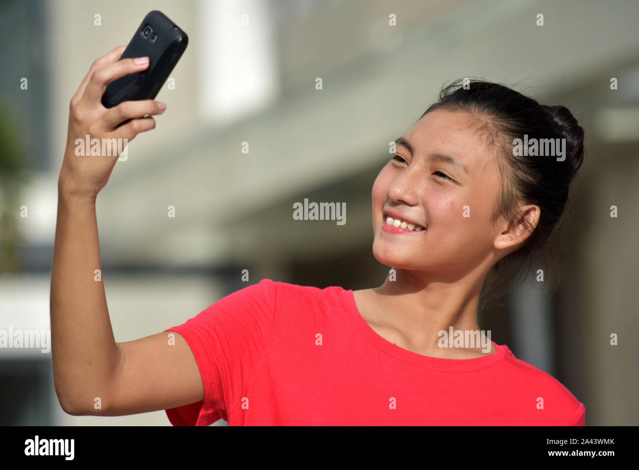 Youthful Filipina Female Selfie Stock Photo - Alamy