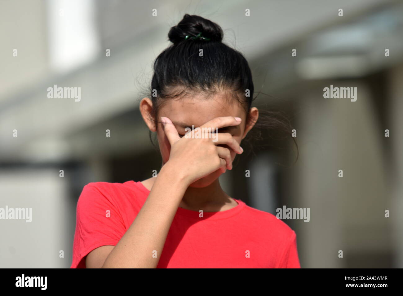 Failed Cute Minority Teenage Female Stock Photo - Alamy