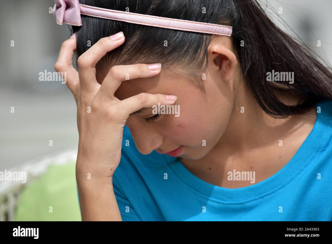Sad Beautiful Asian Female Stock Photo - Alamy