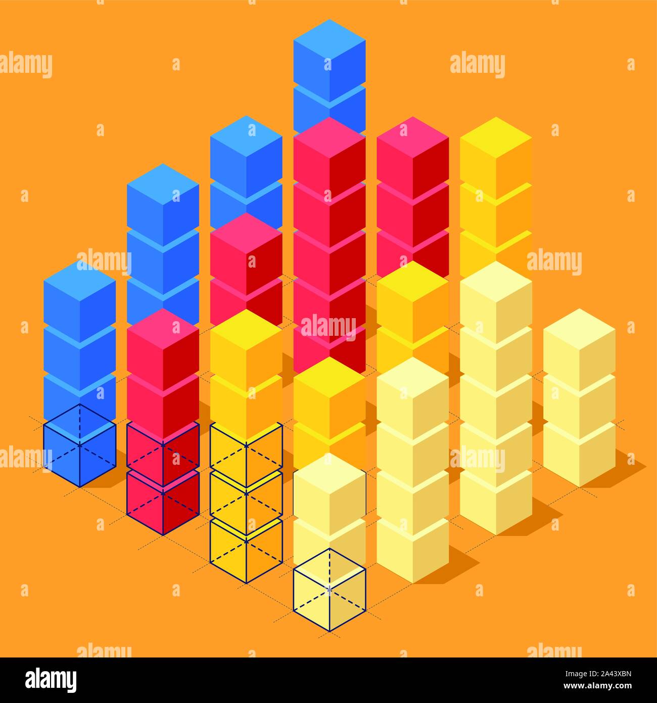 Infographics with cubes Stock Vector Image & Art - Alamy